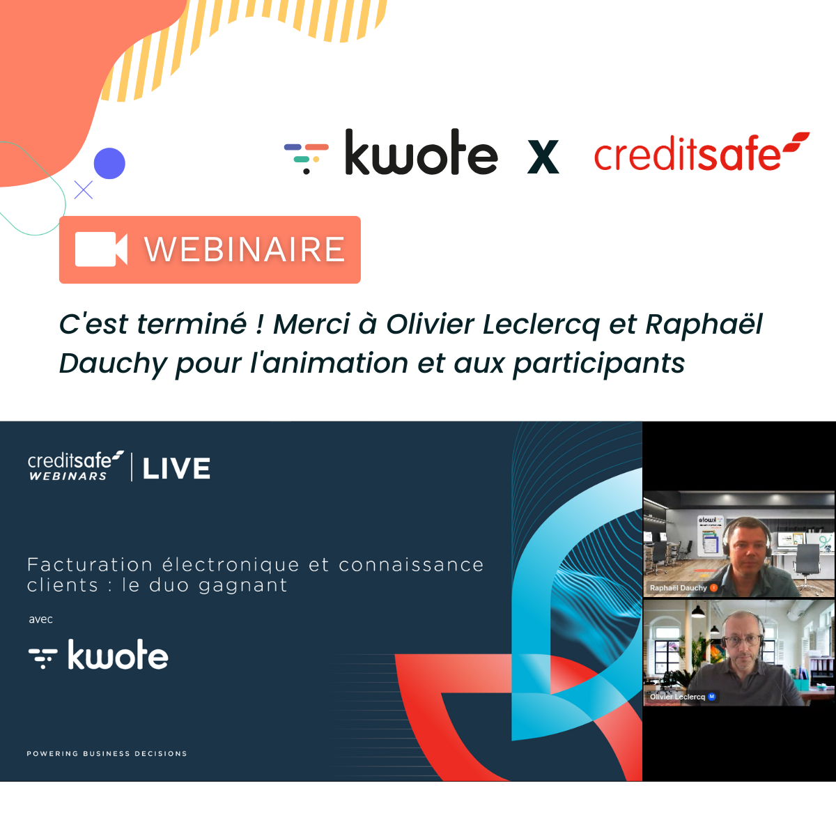 Webinaire avec Creditsafe : Facturation électronique & connaissance ...